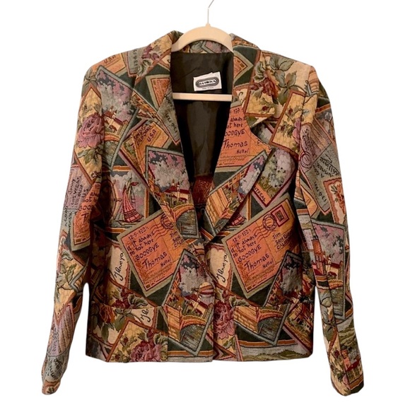 Hamilton | Jackets & Coats | Hamiltonvintage American Postcard Blazer ...